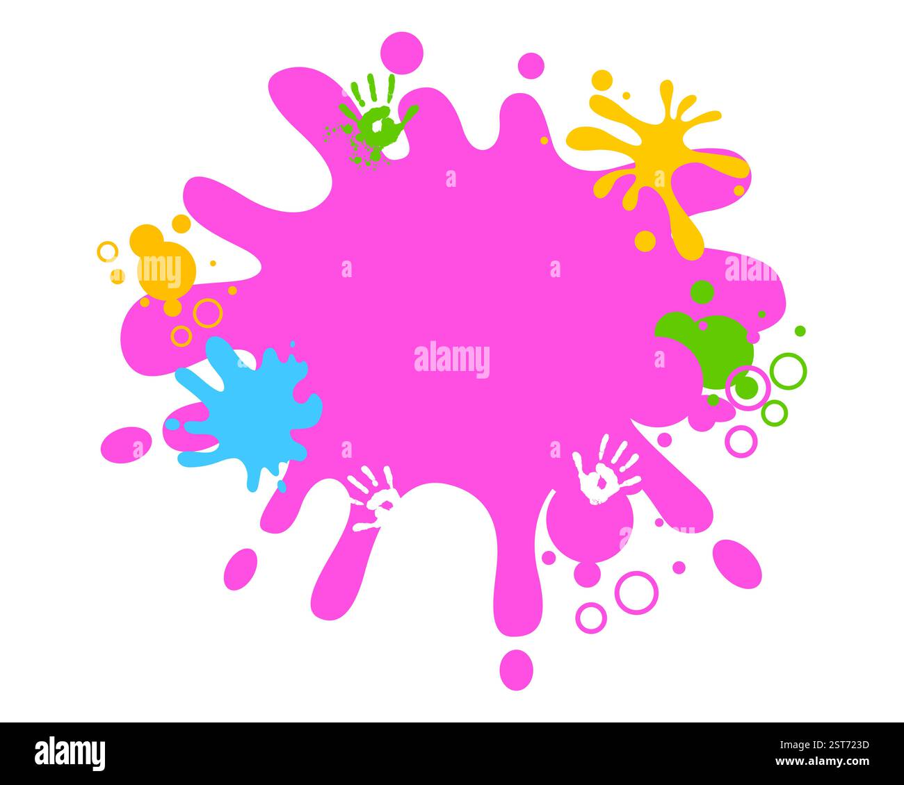 illustration of abstract colorful splash of watercolor background card ...