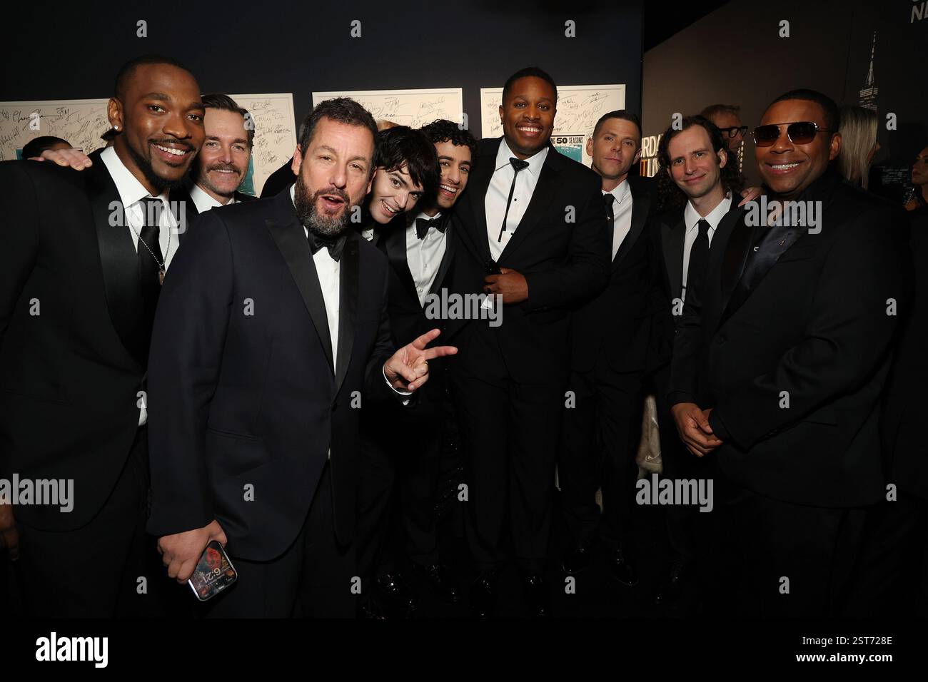 New York, USA. 16th Feb, 2025. SNL50: THE RED CARPET -- Pictured: (l-r ...