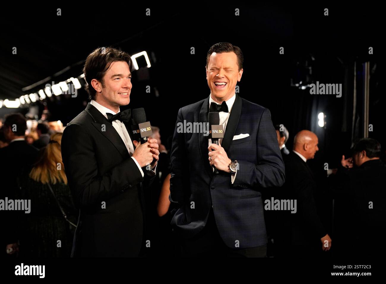 New York, USA. 16th Feb, 2025. SNL50: THE RED CARPET -- Pictured: (l-r ...