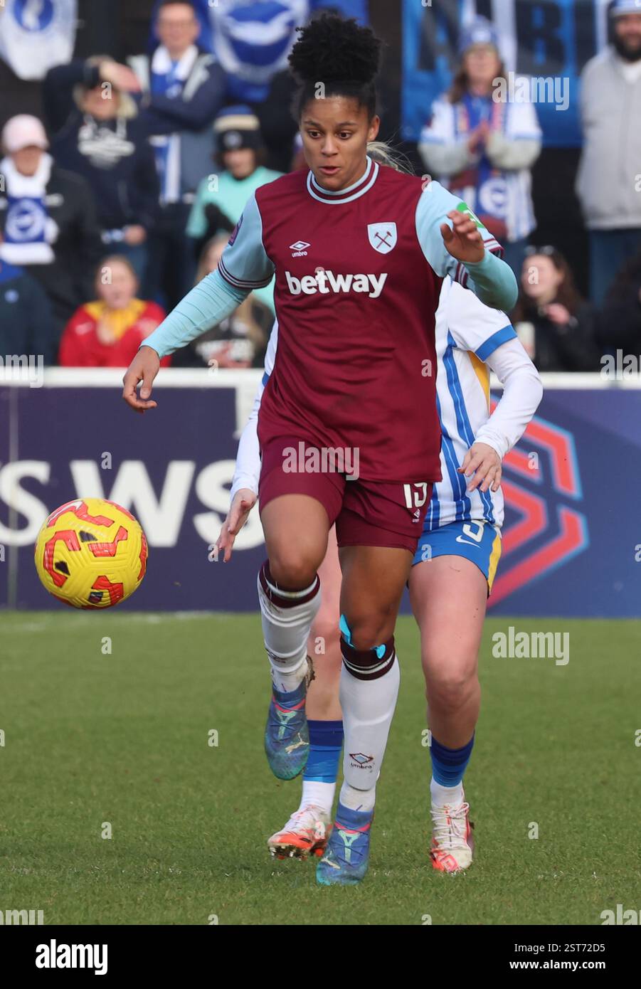 London, UK. 16th Feb, 2025. LONDON, ENGLAND - Shekiera Martinez of West ...