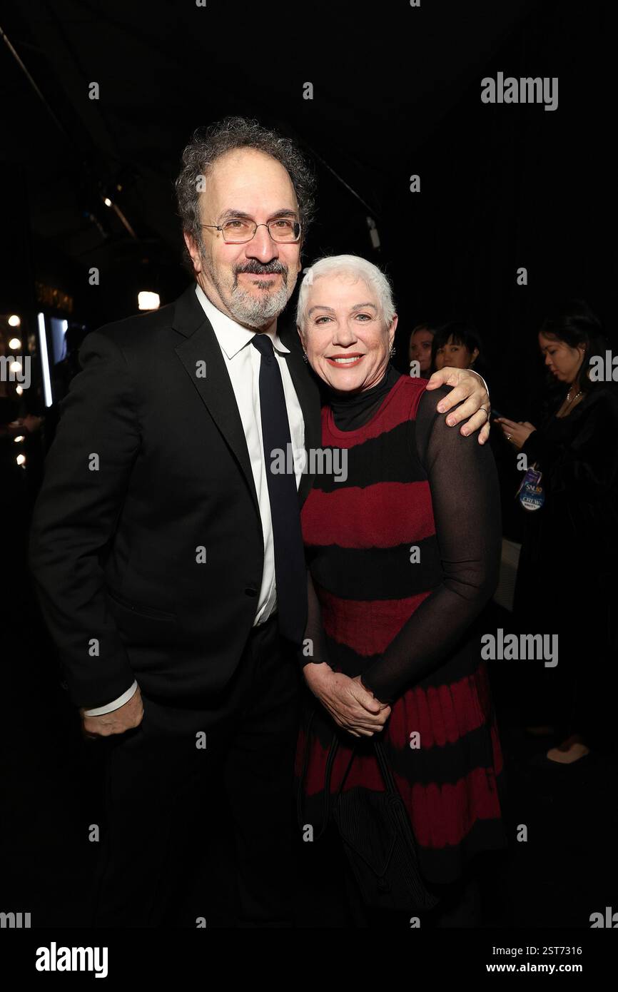 New York, USA. 16th Feb, 2025. SNL50: THE RED CARPET -- Pictured: (l-r ...