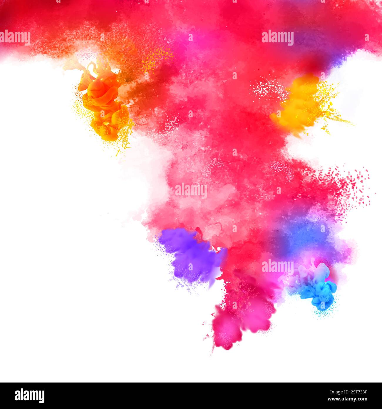 illustration of abstract colorful splash of watercolor background card ...