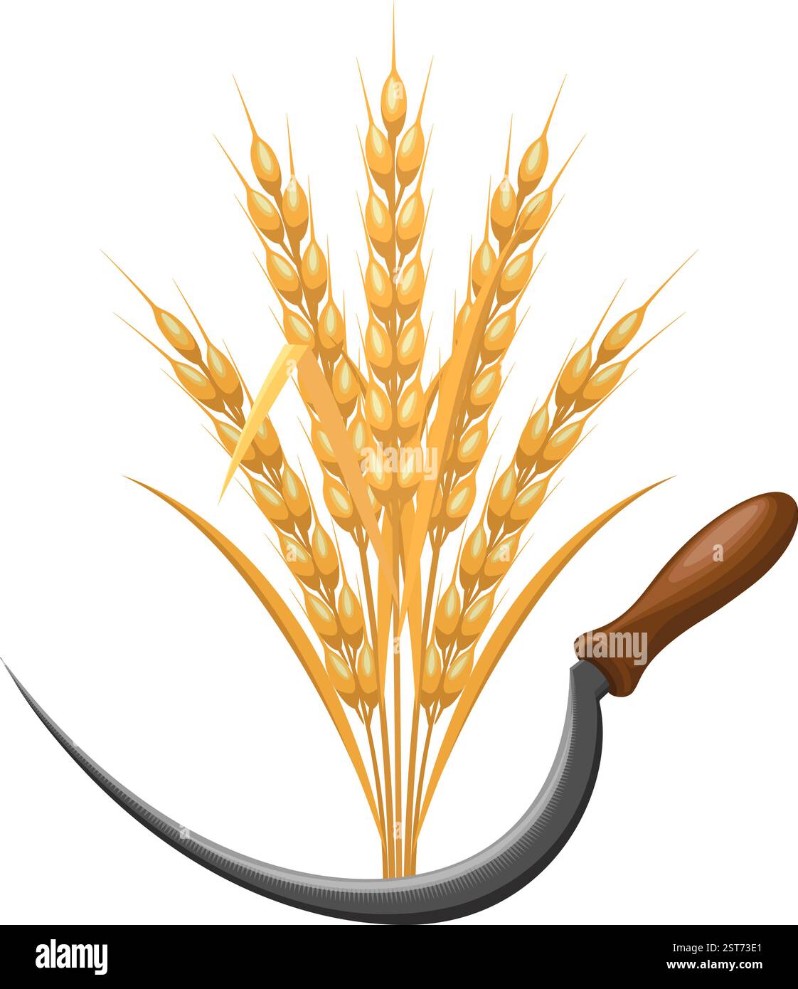 Sickle and wheat ears Stock Vector Image & Art - Alamy