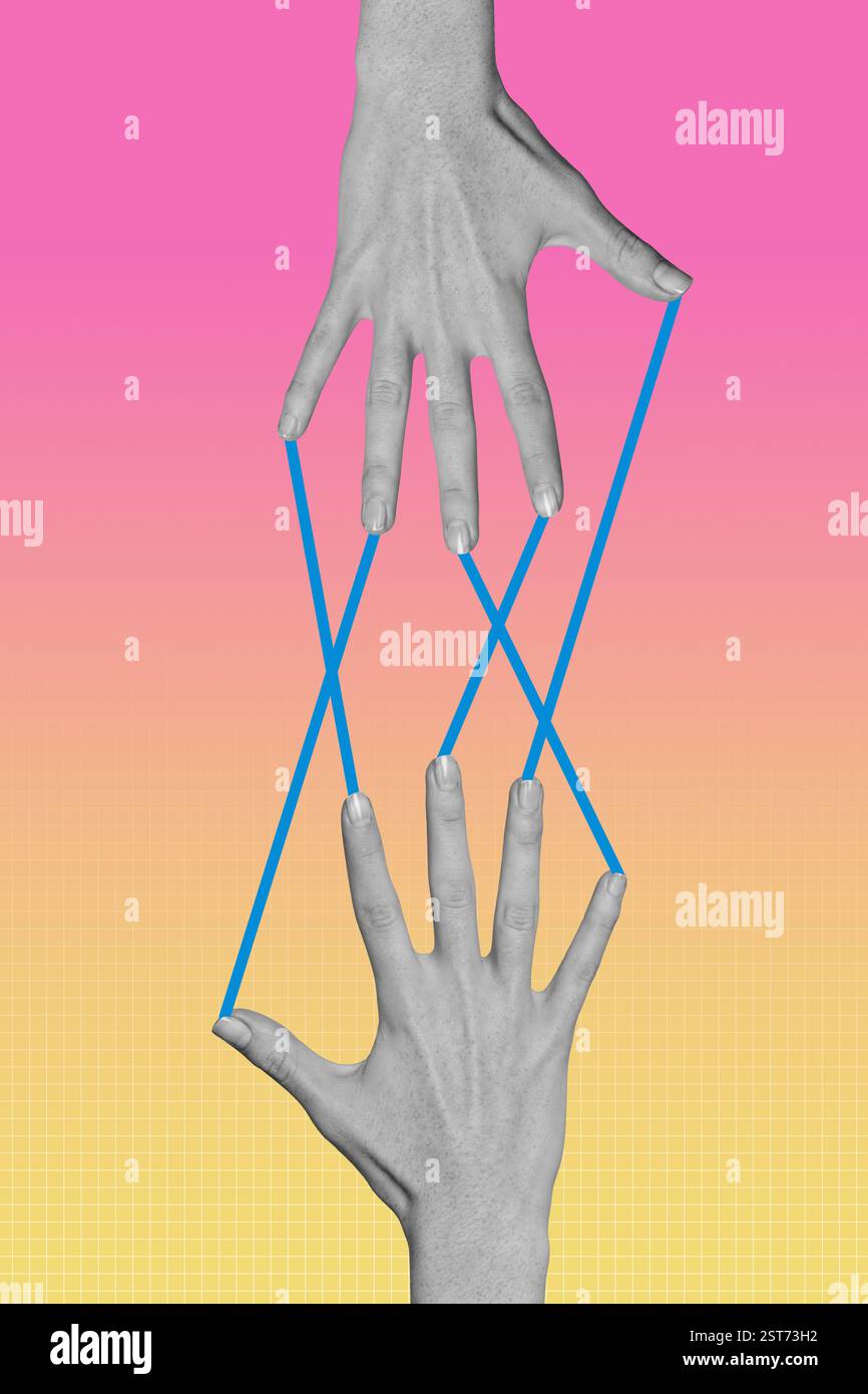 Composite sketch image design trend artwork collage of body language ...