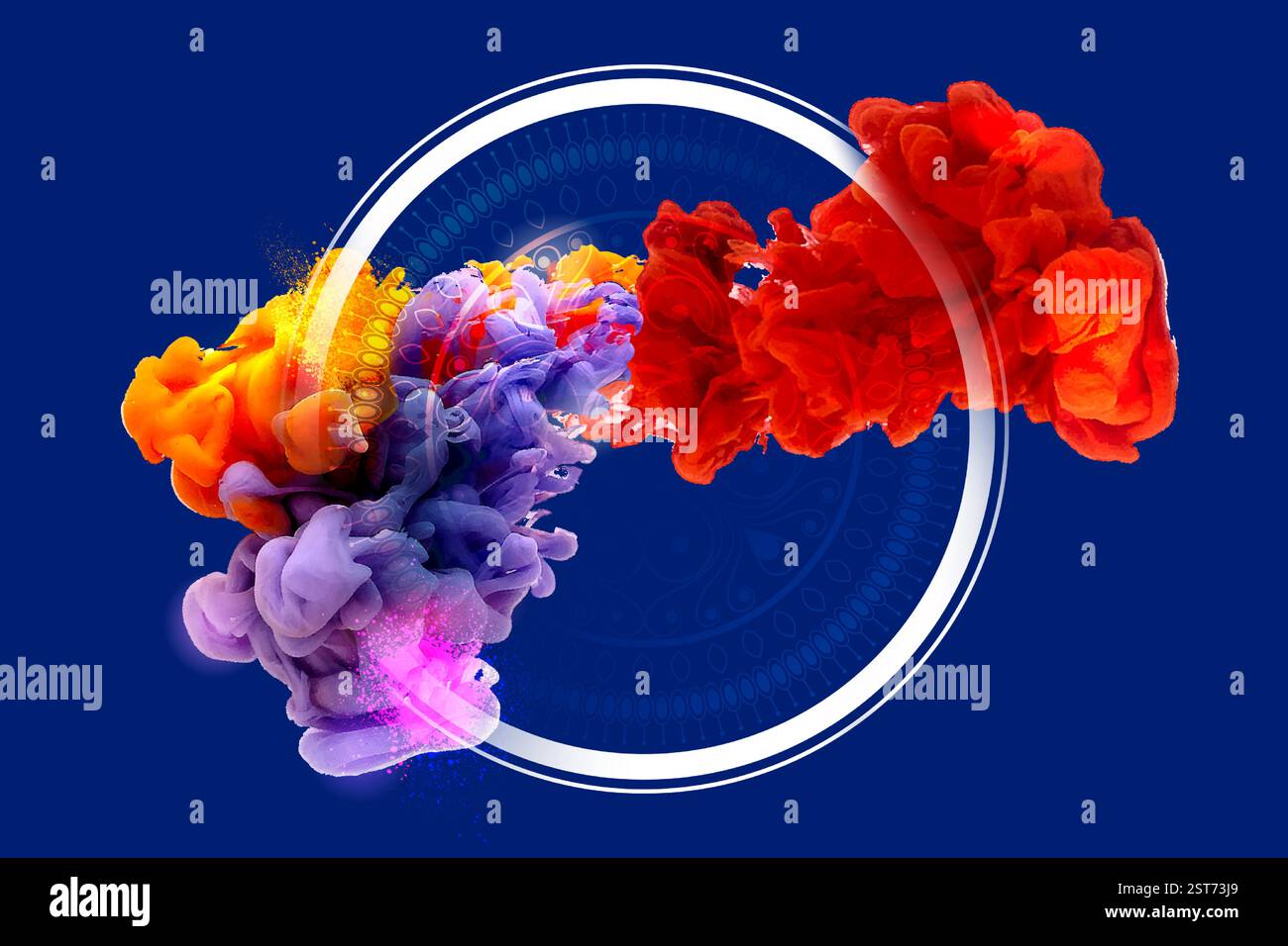 illustration of abstract colorful splash of watercolor background card ...