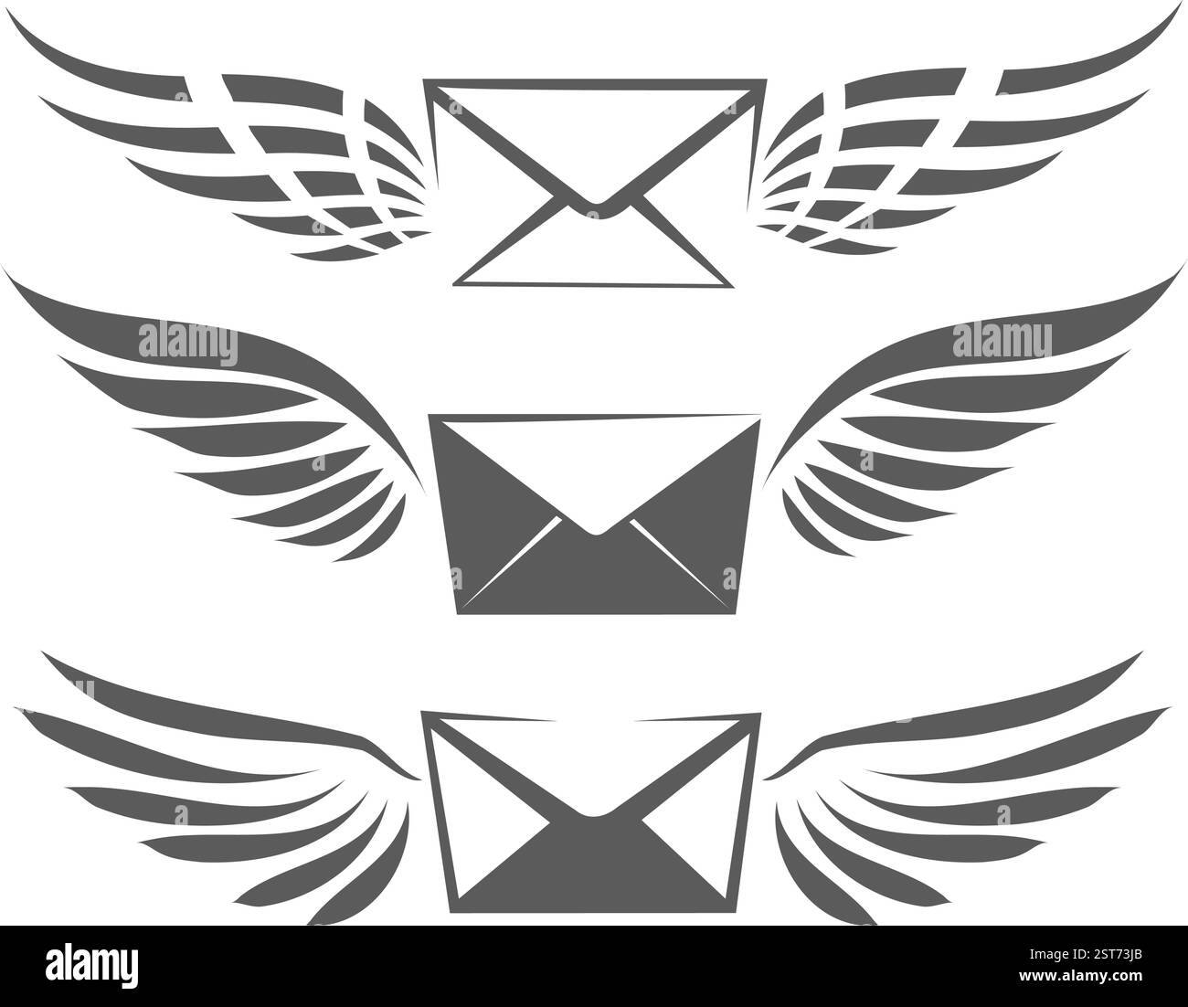 Envelope isolated angel Cut Out Stock Images & Pictures - Alamy