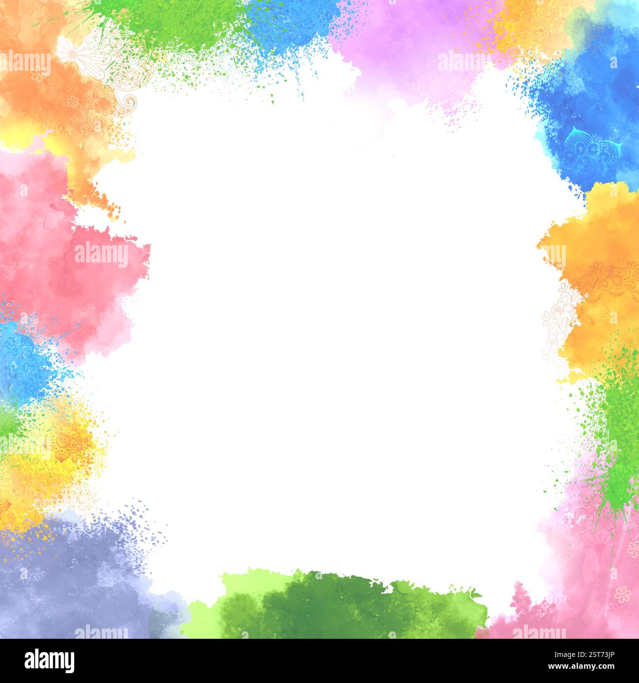 illustration of abstract colorful splash of watercolor background card ...