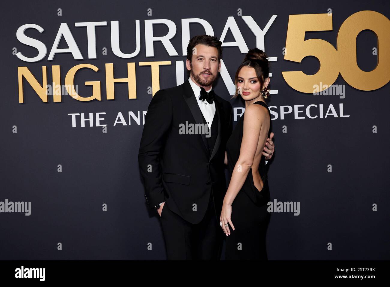 New York, USA. 16th Feb, 2025. SNL50: THE RED CARPET -- Pictured: (l-r ...