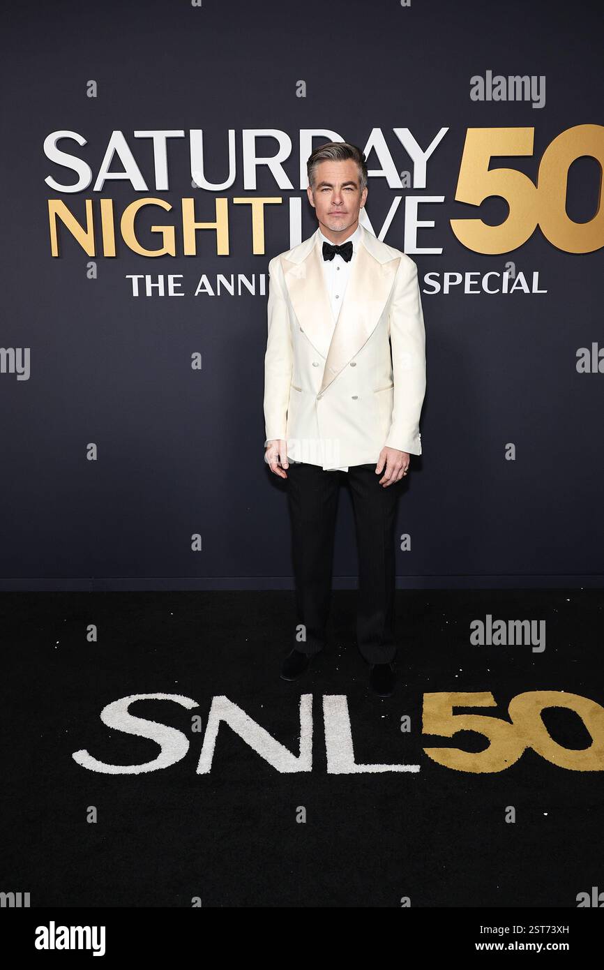 New York, USA. 16th Feb, 2025. SNL50: THE RED CARPET -- Pictured: Chris ...