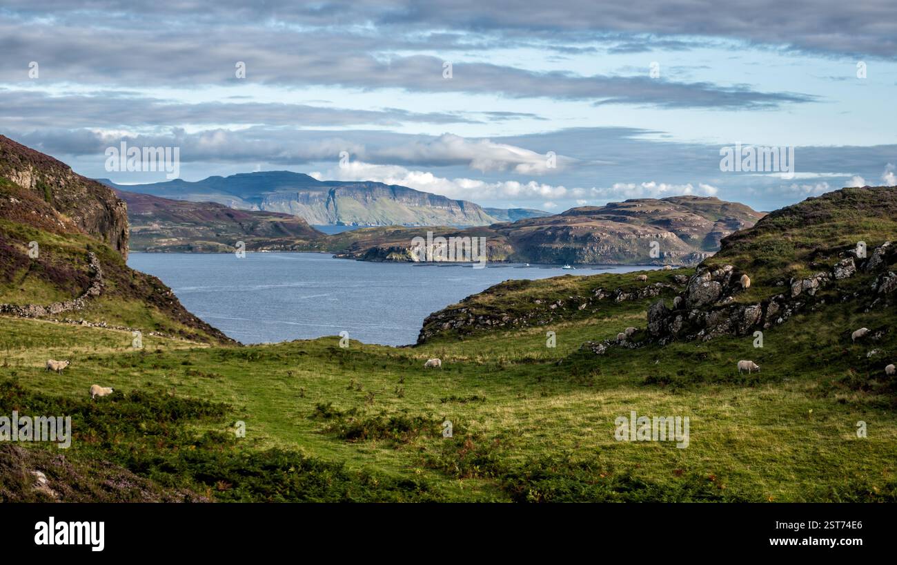 Looking toward Ulva from Treshnish peninsula, Isle of Mull, Inner ...