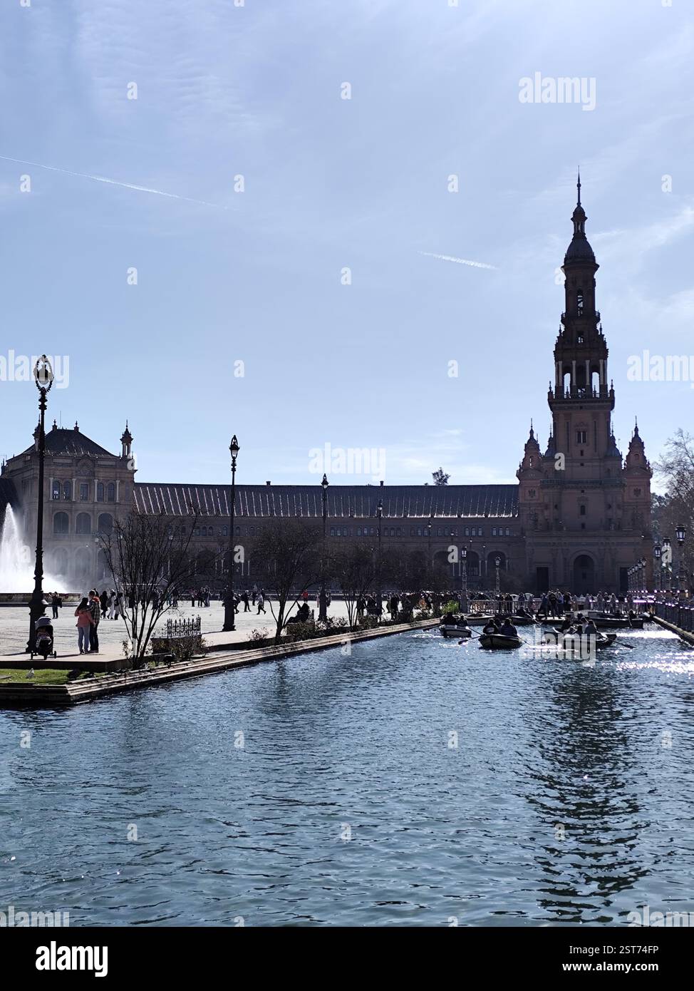 Seville's Plaza de España: an impressive architectural icon Stock Photo ...