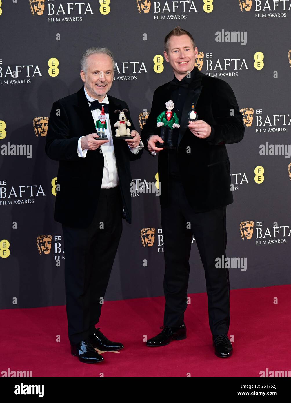 LONDON, UK. 16th Feb, 2025. Nick Park and Merlin Crossingham at EE ...