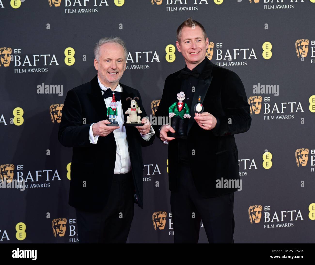 LONDON, UK. 16th Feb, 2025. Nick Park and Merlin Crossingham at EE ...