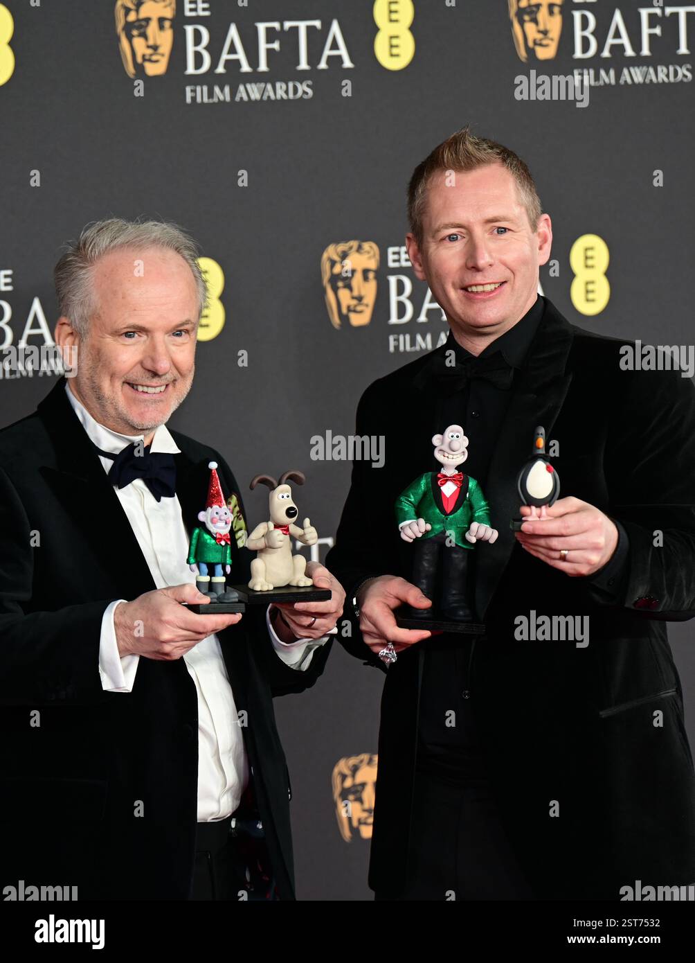 LONDON, UK. 16th Feb, 2025. Nick Park and Merlin Crossingham at EE ...