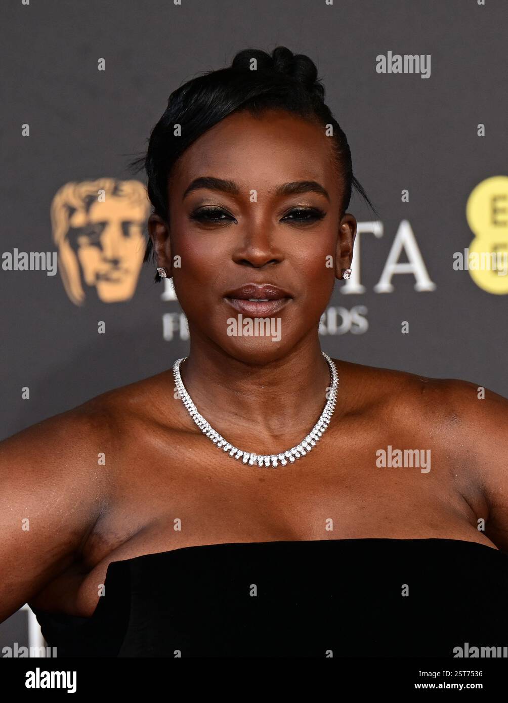 LONDON, UK. 16th Feb, 2025. Wunmi Mosaku at EE BAFTA Film Awards 2025 ...