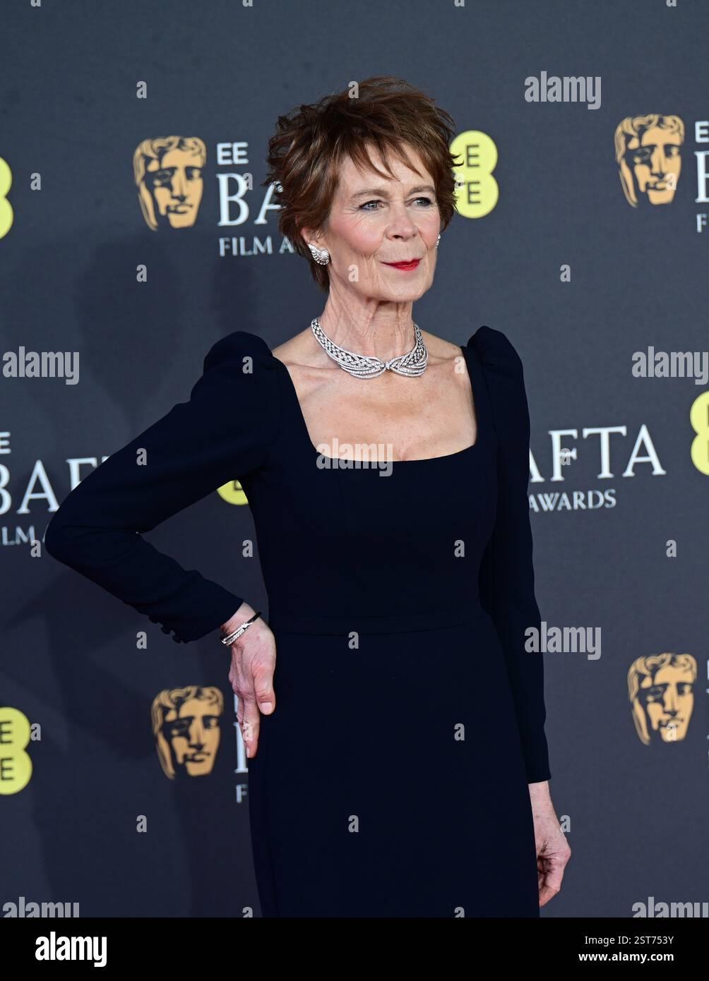 LONDON, UK. 16th Feb, 2025. Celia Imrie at EE BAFTA Film Awards 2025 at ...