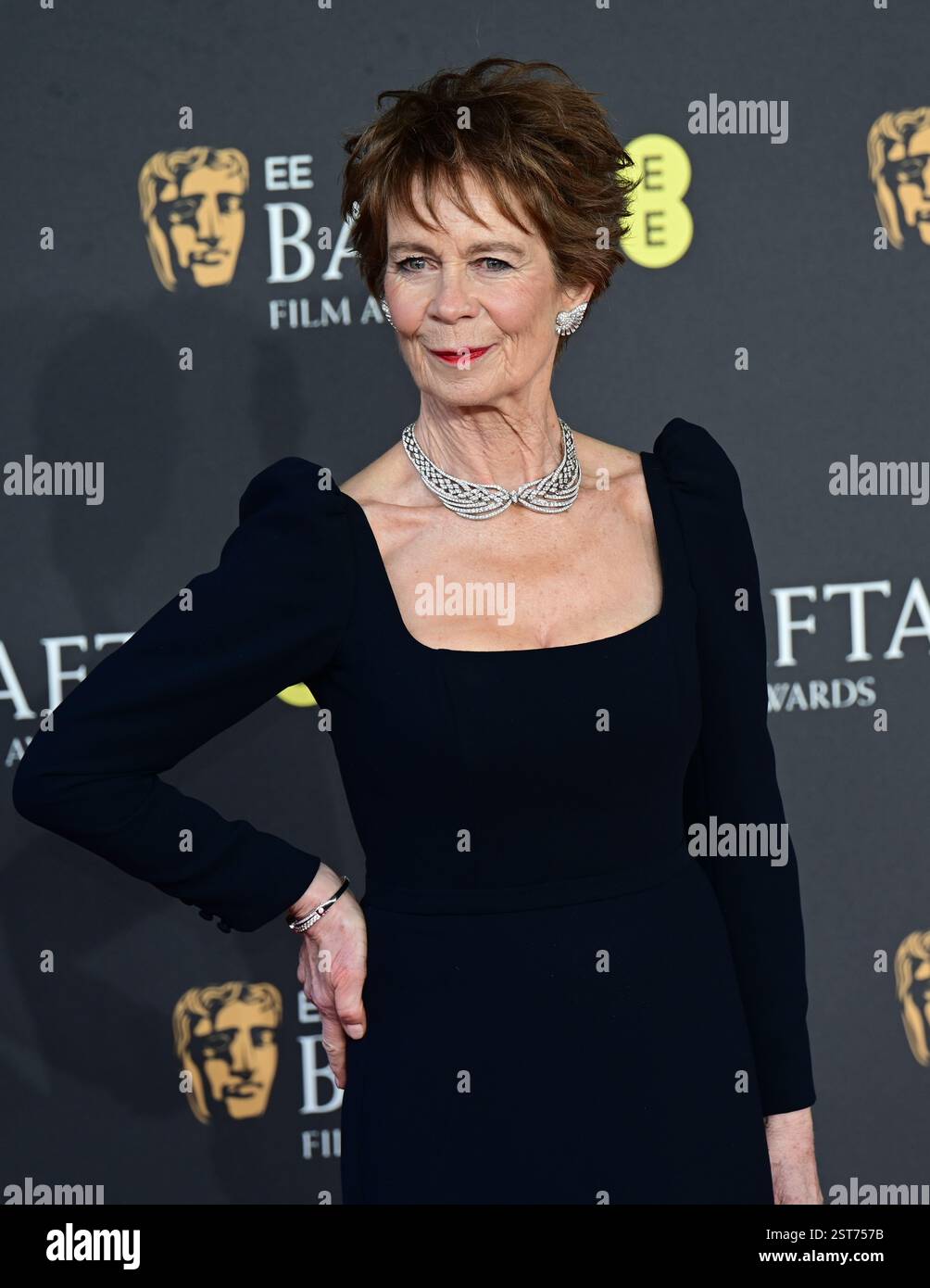 LONDON, UK. 16th Feb, 2025. Celia Imrie at EE BAFTA Film Awards 2025 at ...