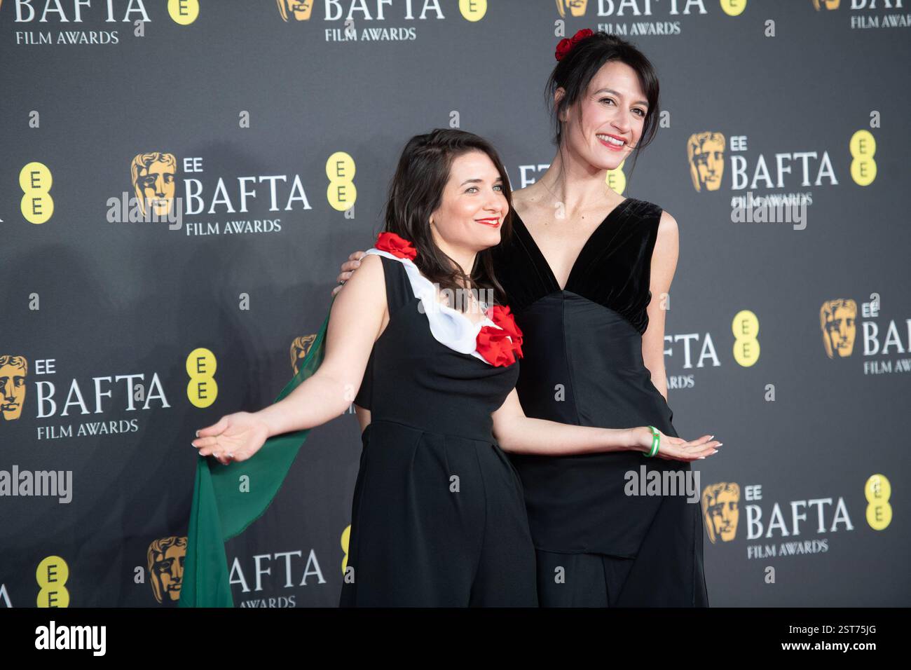 London, UK. 16 Feb, 2025. Pictured: Waad Al-Kateab (dressed in ...