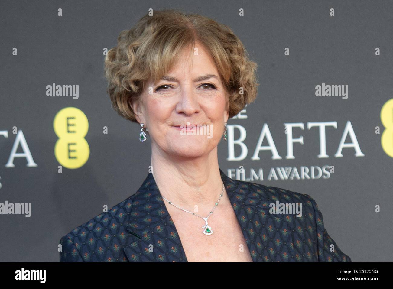 London, UK. 16 Feb, 2025. Pictured: Sara Putt - Chair of BAFTA attends ...
