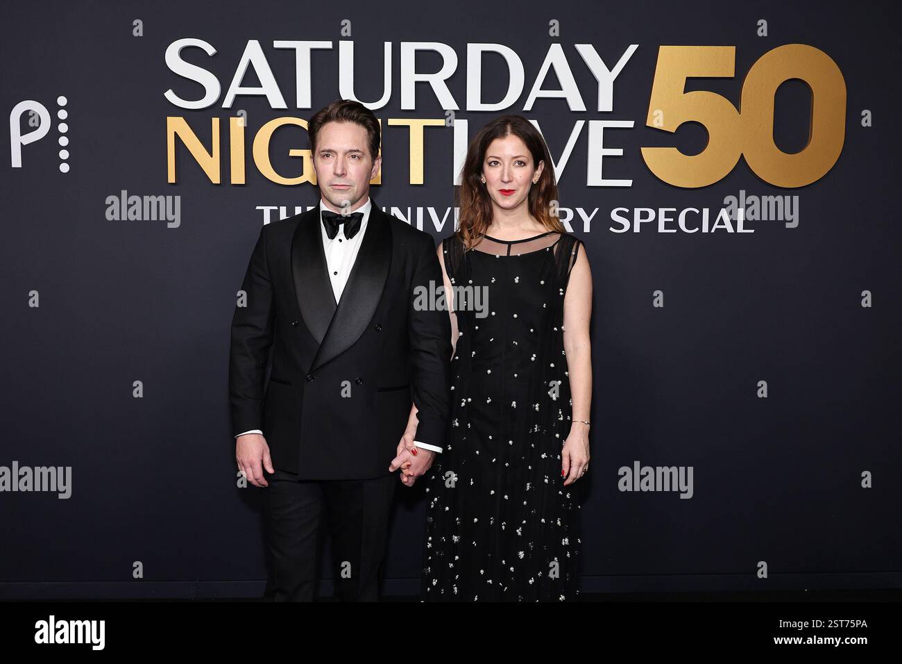 New York, USA. 16th Feb, 2025. SNL50: THE RED CARPET -- Pictured: (l-r ...