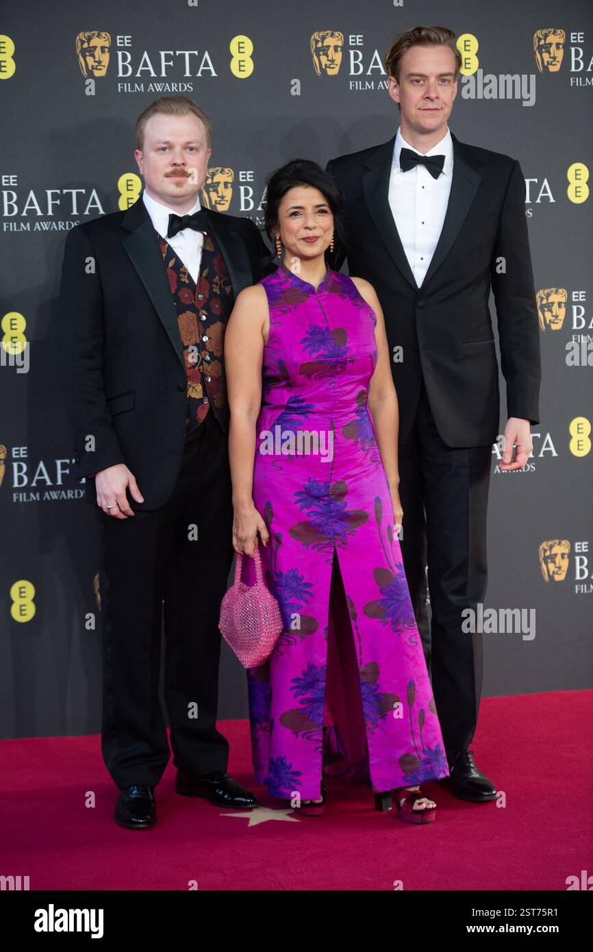 London, UK. 16 Feb, 2025. Pictured: (L-R) James Bowsher, Sandhya Suri ...