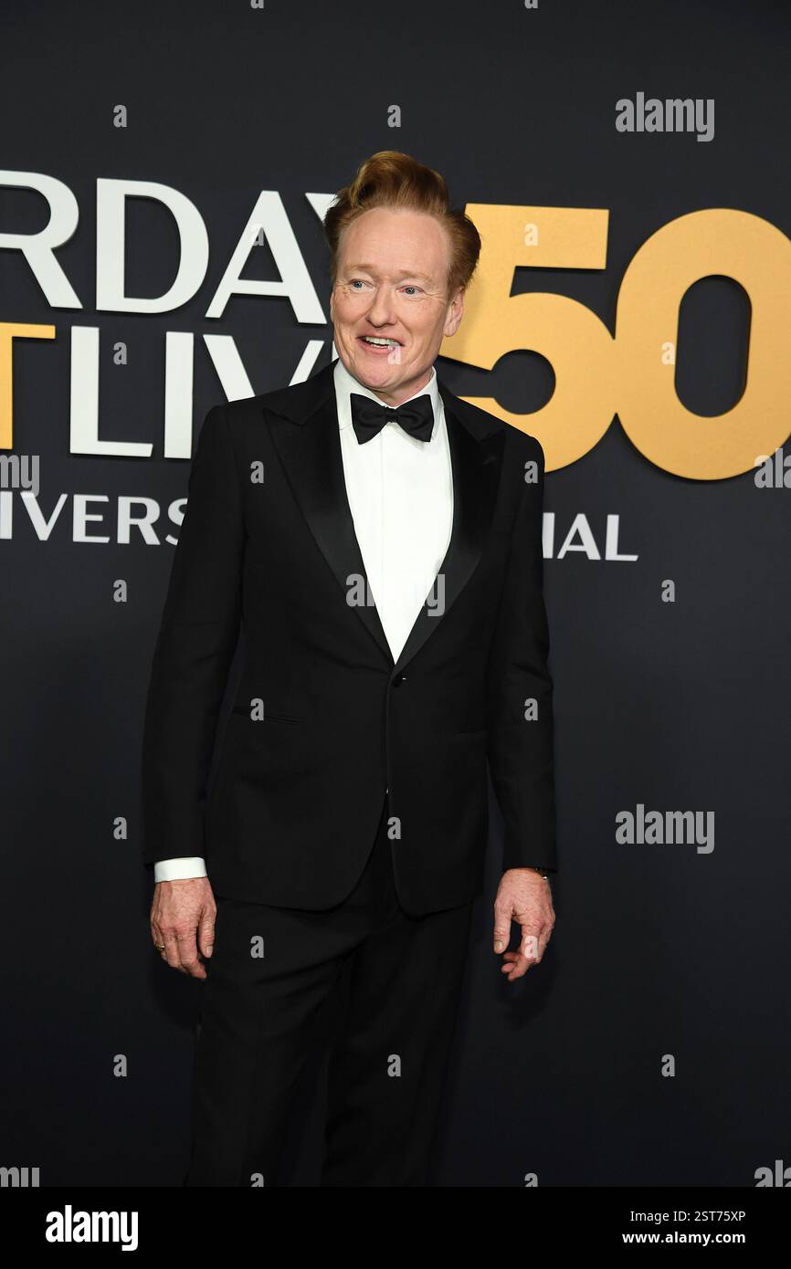 New York, USA. 16th Feb, 2025. SNL50: THE RED CARPET -- Pictured: Conan ...