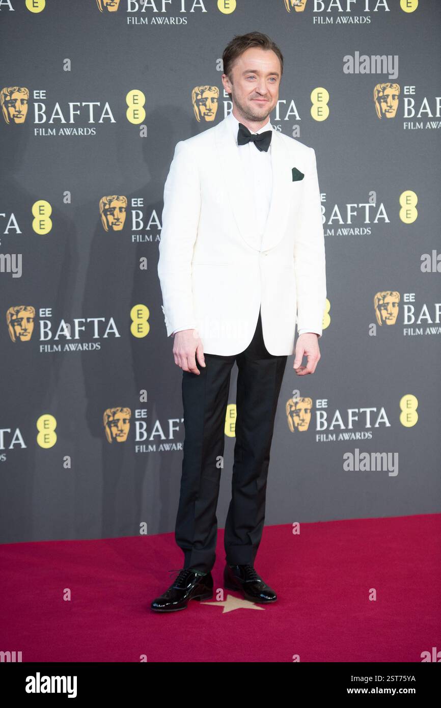 London, UK. 16 Feb, 2025. Pictured: Tom Felton attends The EE British ...
