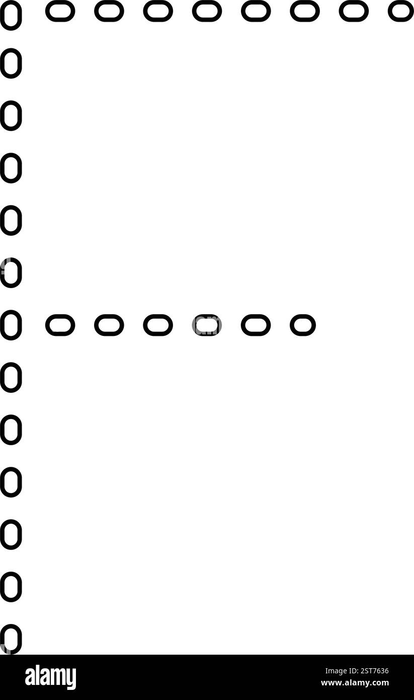 Tracing Alphabet letter F, prewriting dotted line element for ...
