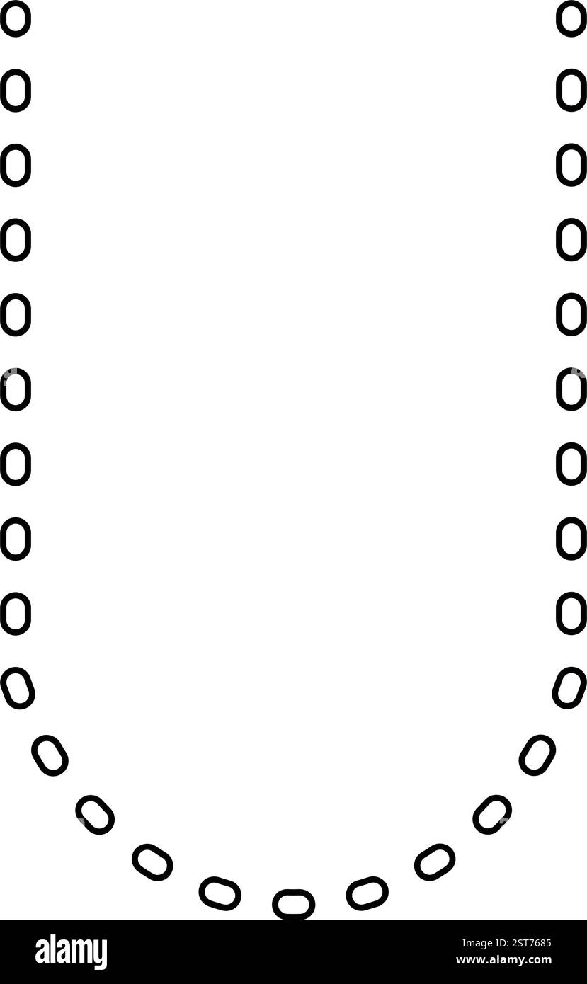 Tracing Alphabet letter U, prewriting dotted line element for kindergarten, preschool and ...