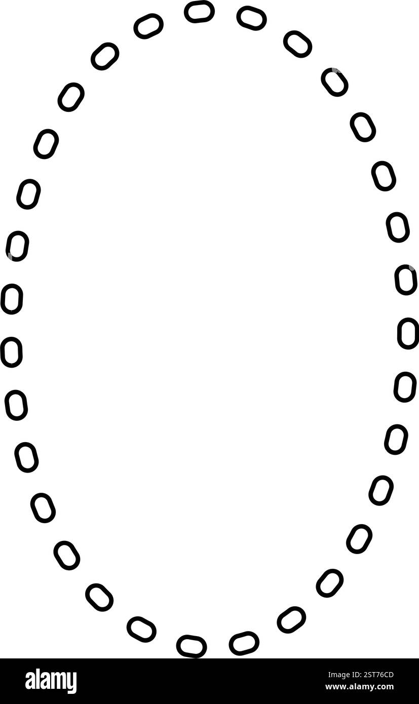 Tracing Alphabet letter O, prewriting dotted line element for ...