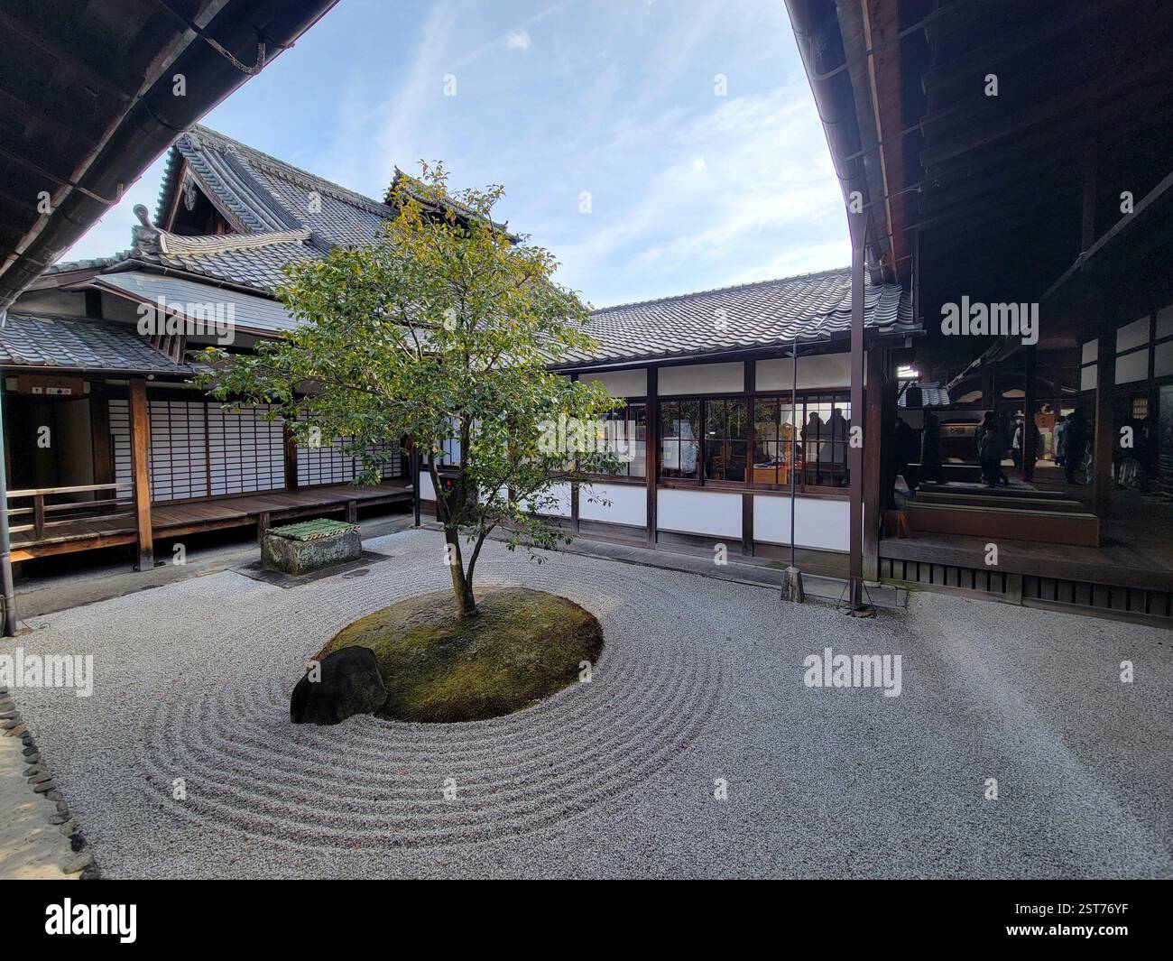 a zen garden in the fall Stock Photo - Alamy