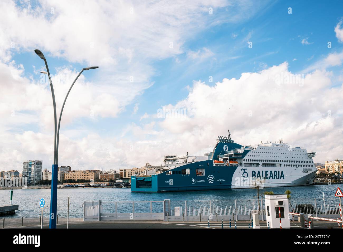 Balearia ferry in Malaga port Stock Photo - Alamy