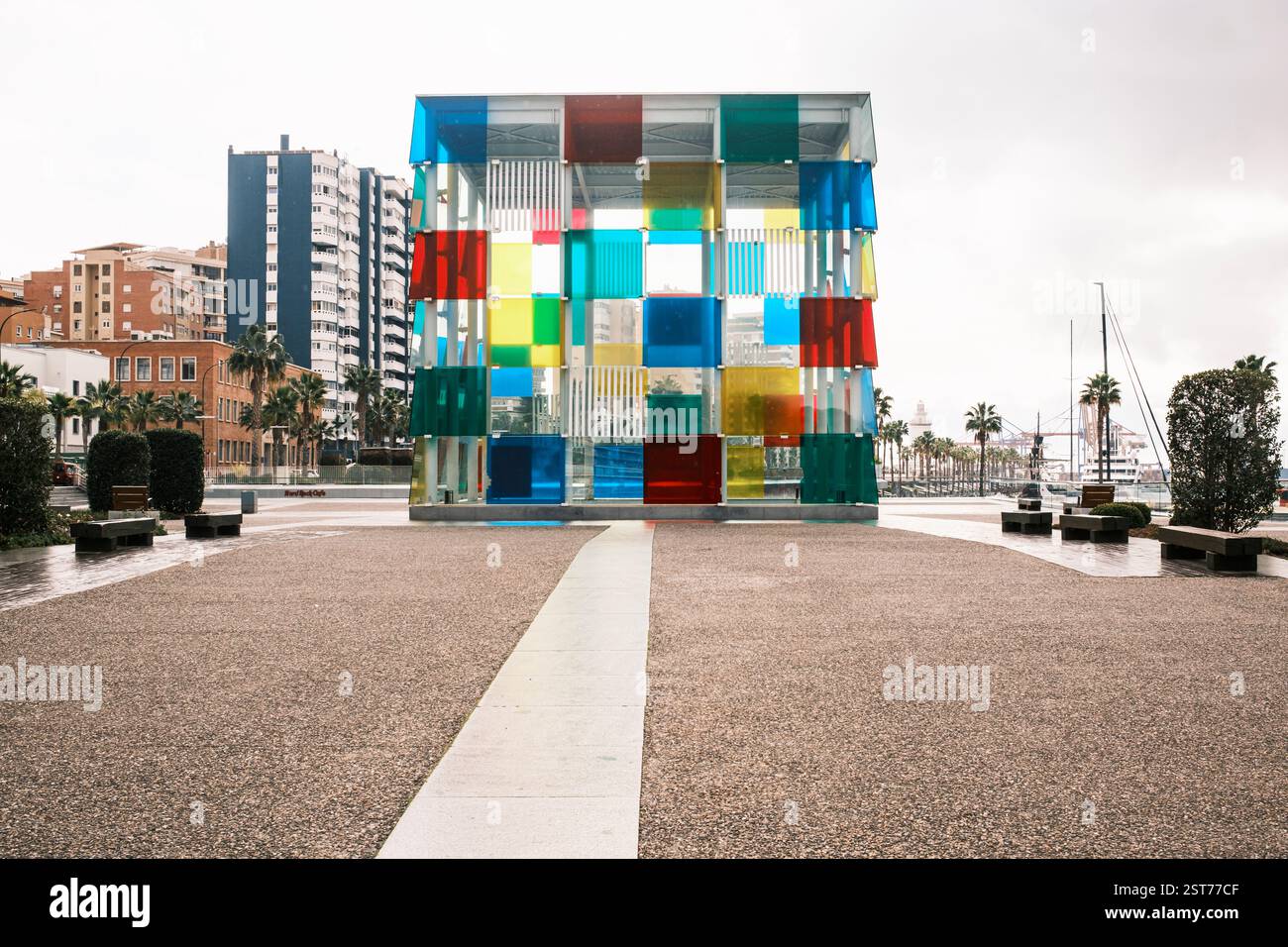 The colourful Centre Pompidou Málaga Stock Photo - Alamy