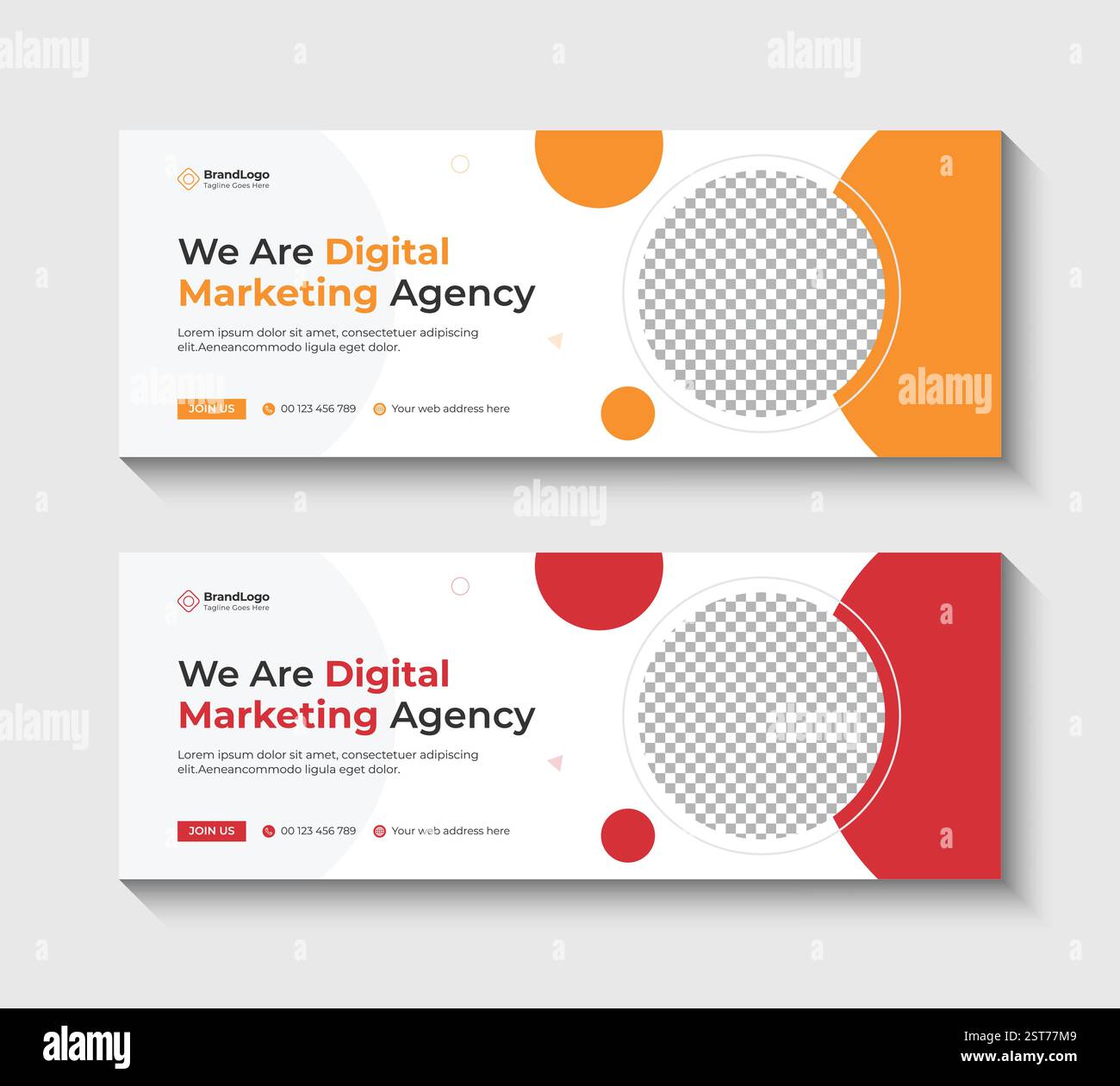 Digital marketing agency business social cover and web banner ad design ...