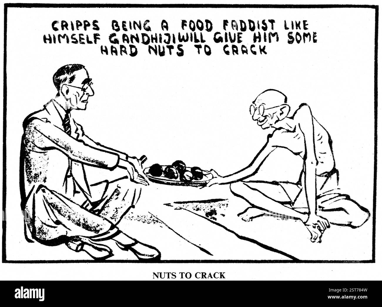 Nuts to crack, March 1946 - MODEL RELEASE NOT AVAILABLE Stock Photo - Alamy