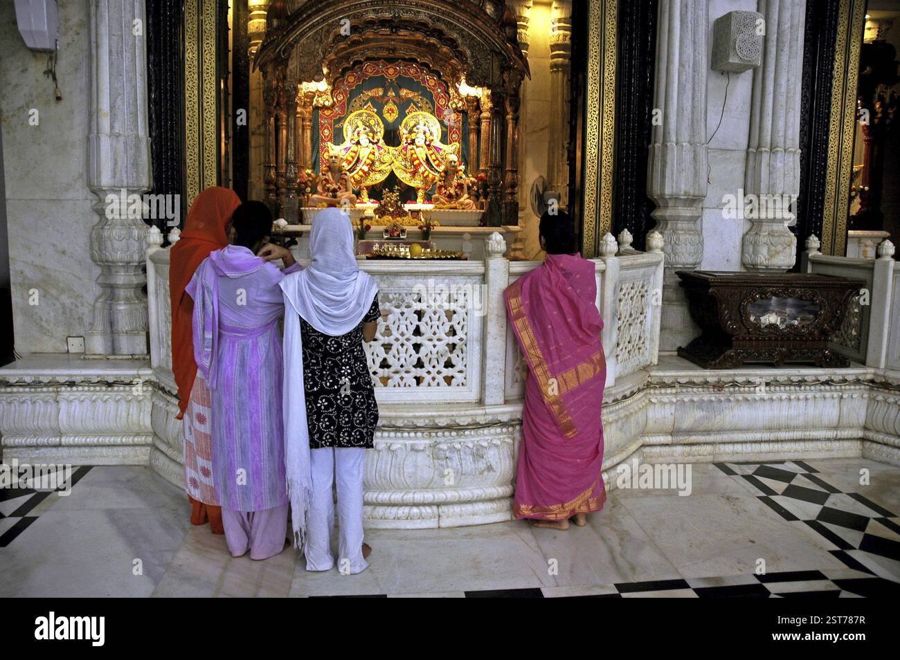 Devotees praying at Iskcon Hare Krishna temple, Bomaby Mumbai ...