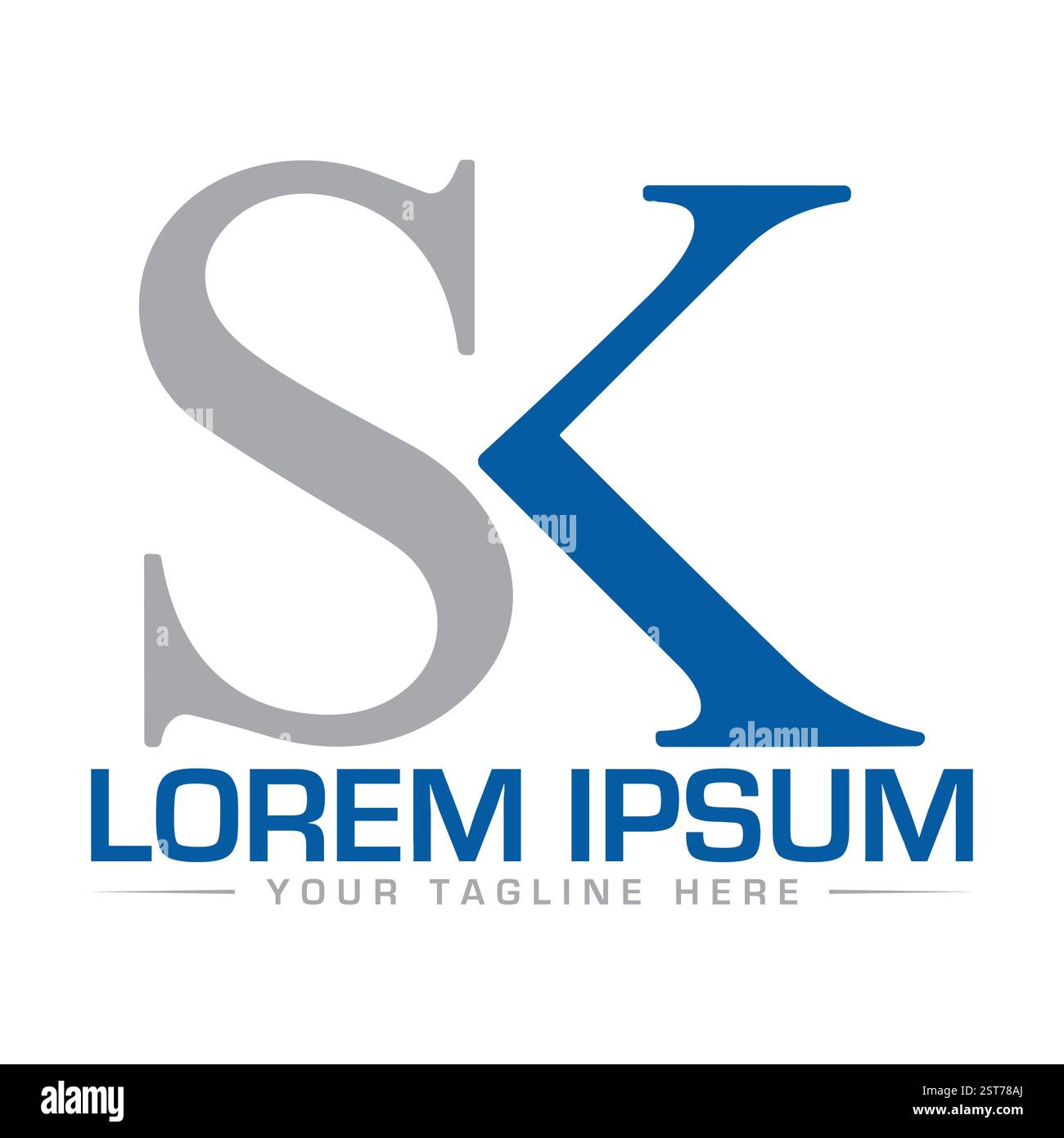 SK Letter Logo Design Stock Vector Image & Art - Alamy