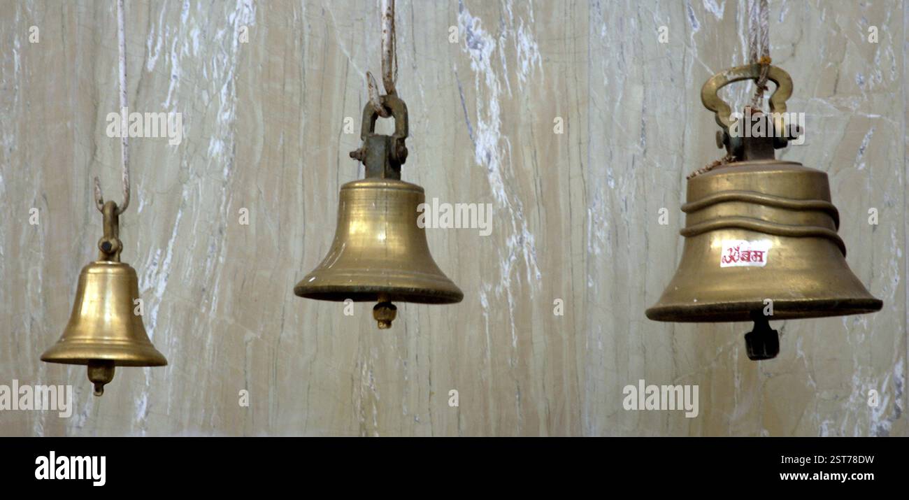 Three Temple Ringing bells Stock Photo - Alamy