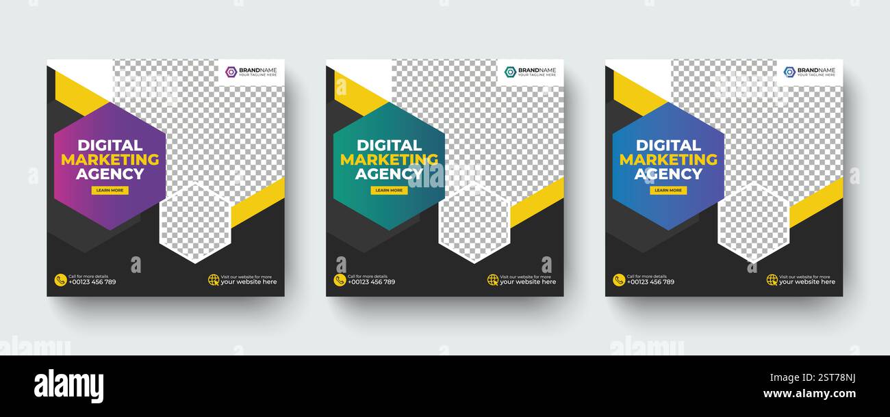 Digital marketing promotional social media post or web banner ad ...