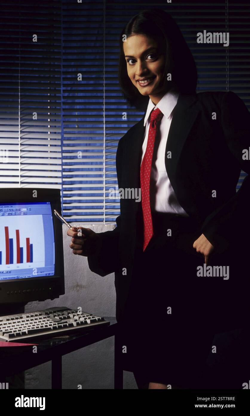 Executive on the Computer Stock Photo - Alamy