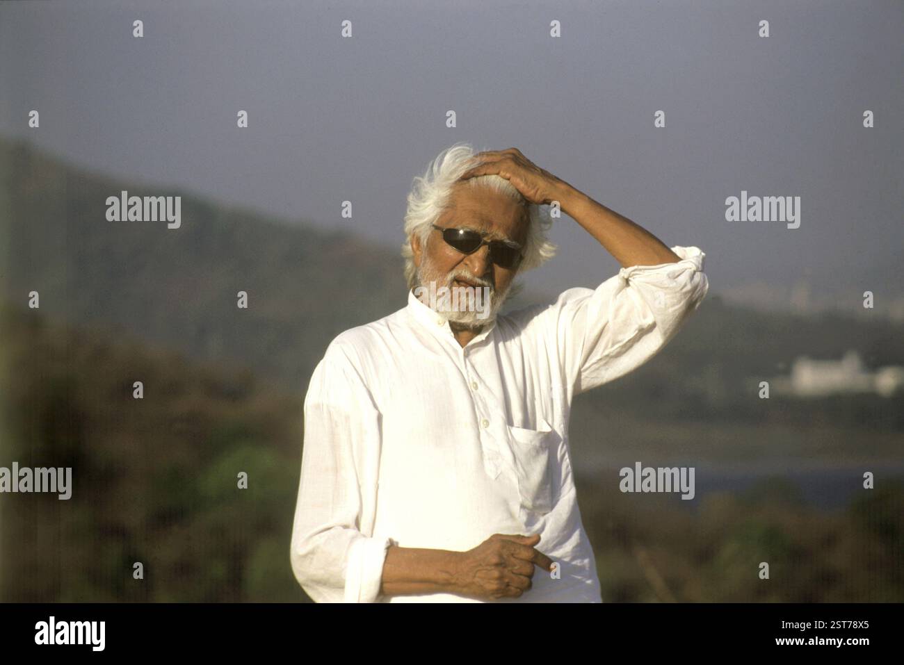 Portrait of World Famous Painter M.F. Hussain Maqbool Fida Hussain NO ...