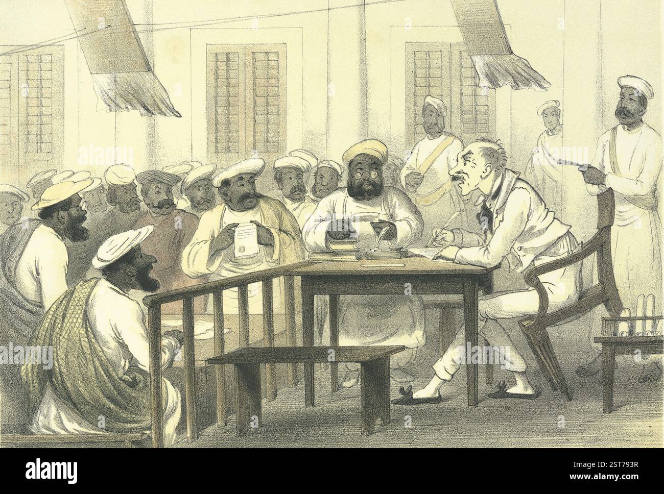 Illustration Lithograph Woodcut of Life in India During British Rule ...