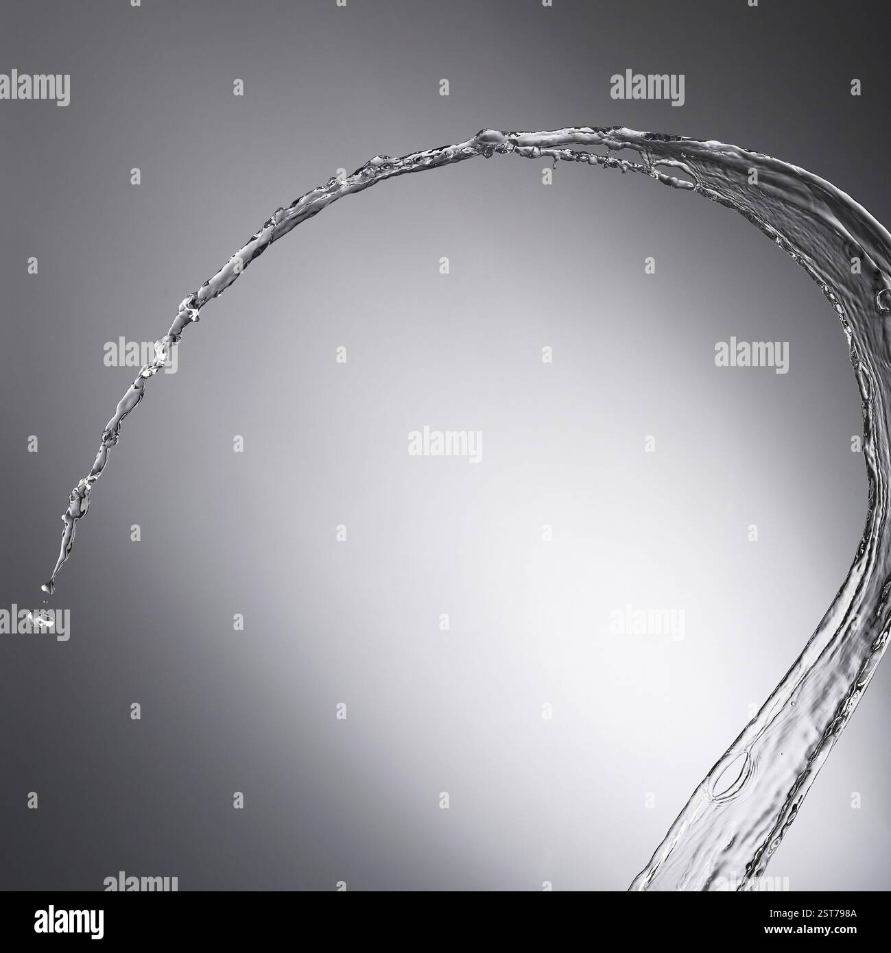 Water drop splash with grey background Stock Photo - Alamy