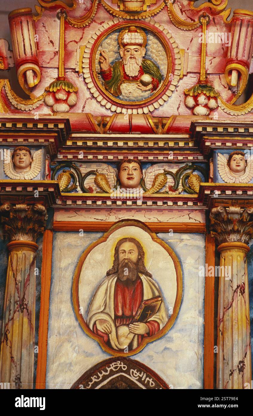Mural paintings in northern altar in St . Mary's Knanaya church ...