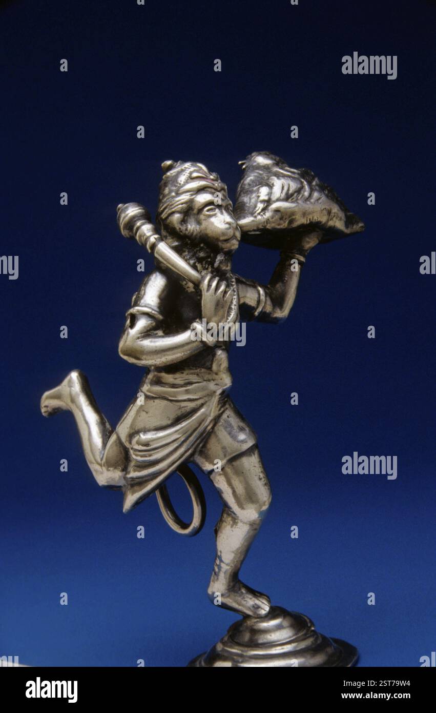 Silver idol hanuman India, Asia Stock Photo - Alamy