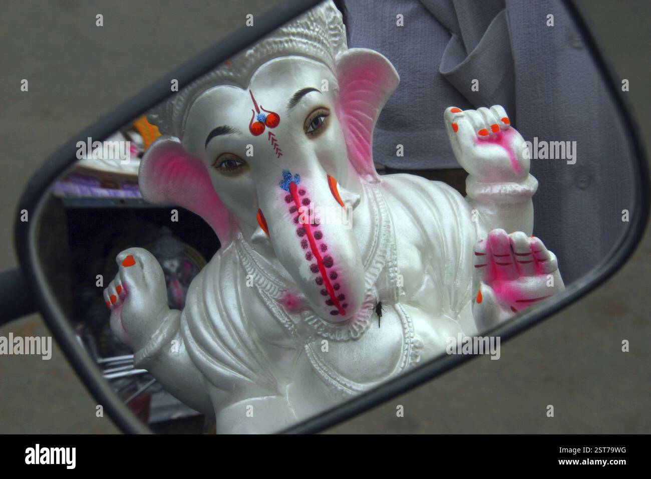 The image of the idol of Lord Ganesh, the elephant headed God, in a ...