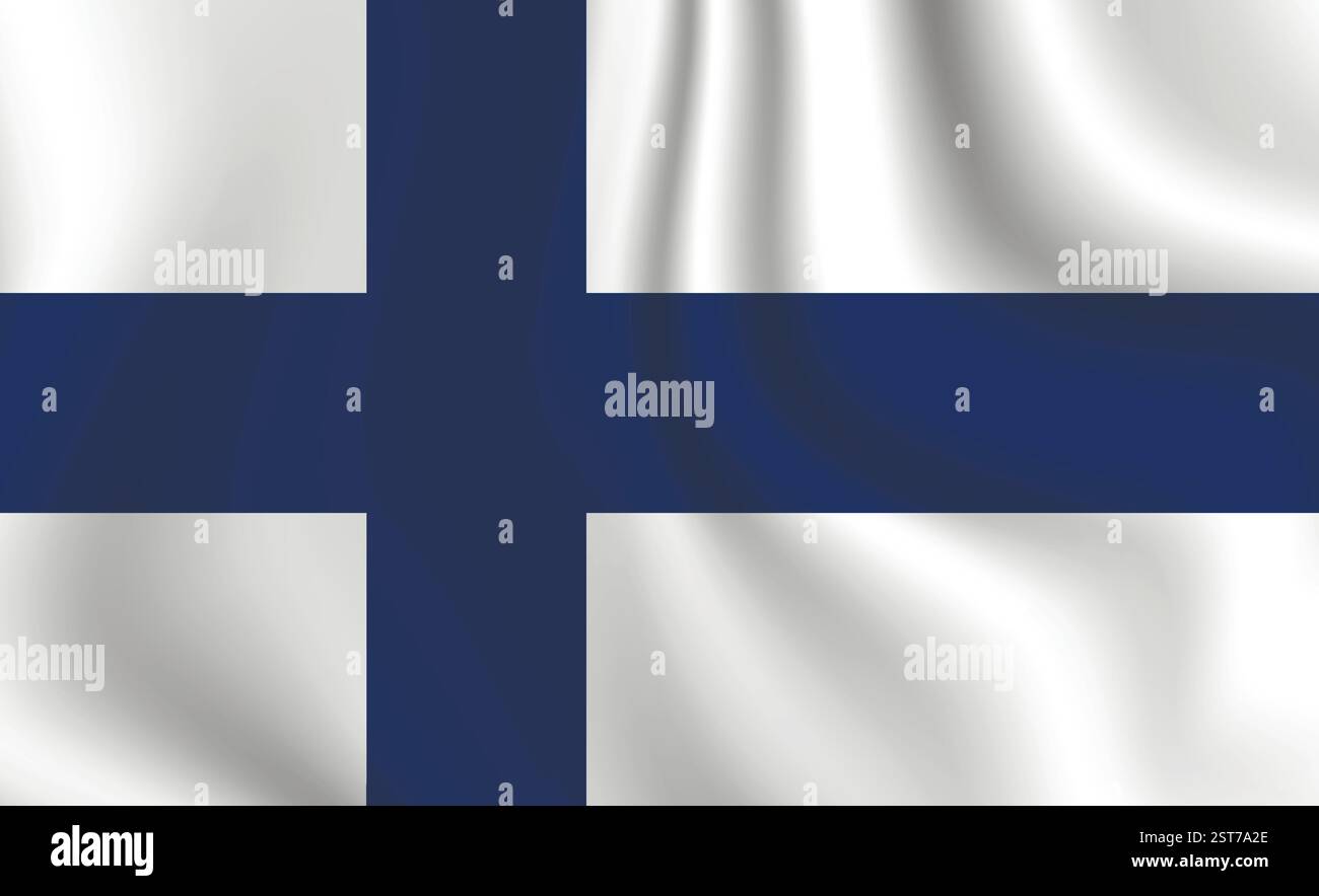 Flag of Finland. Finnish national symbol in official colors. Template ...