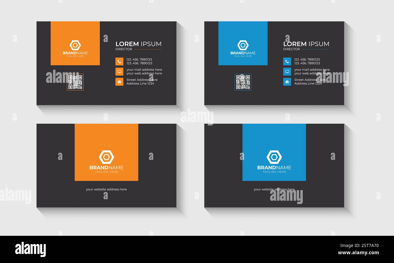 Creative and minimal business card layout template. Professional ...
