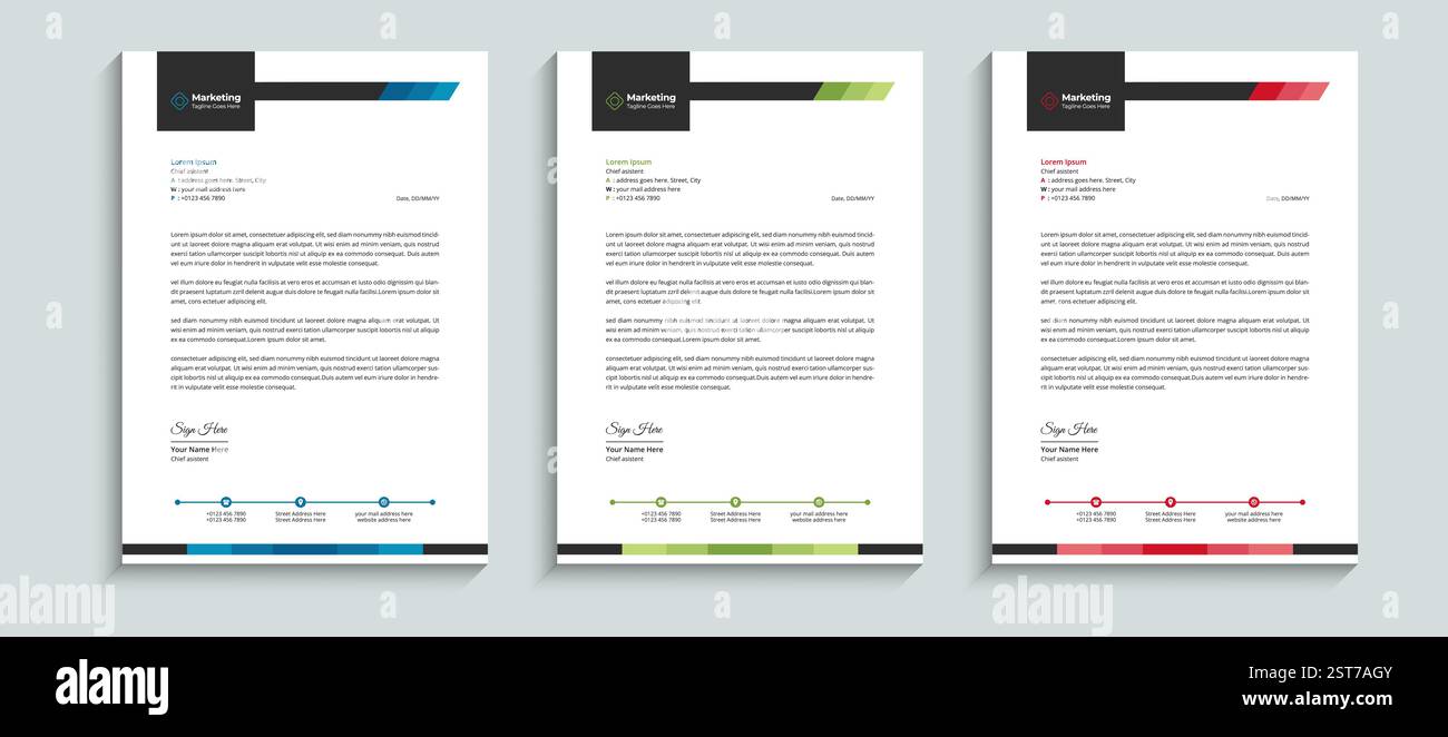 Modern Minimal and Clean Creative business letterhead design template ...