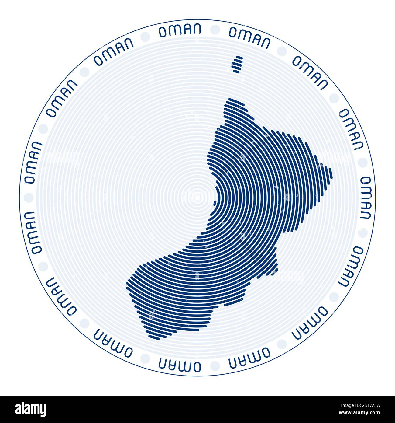 Oman shape radial arcs. Country round icon. Oman logo design poster ...